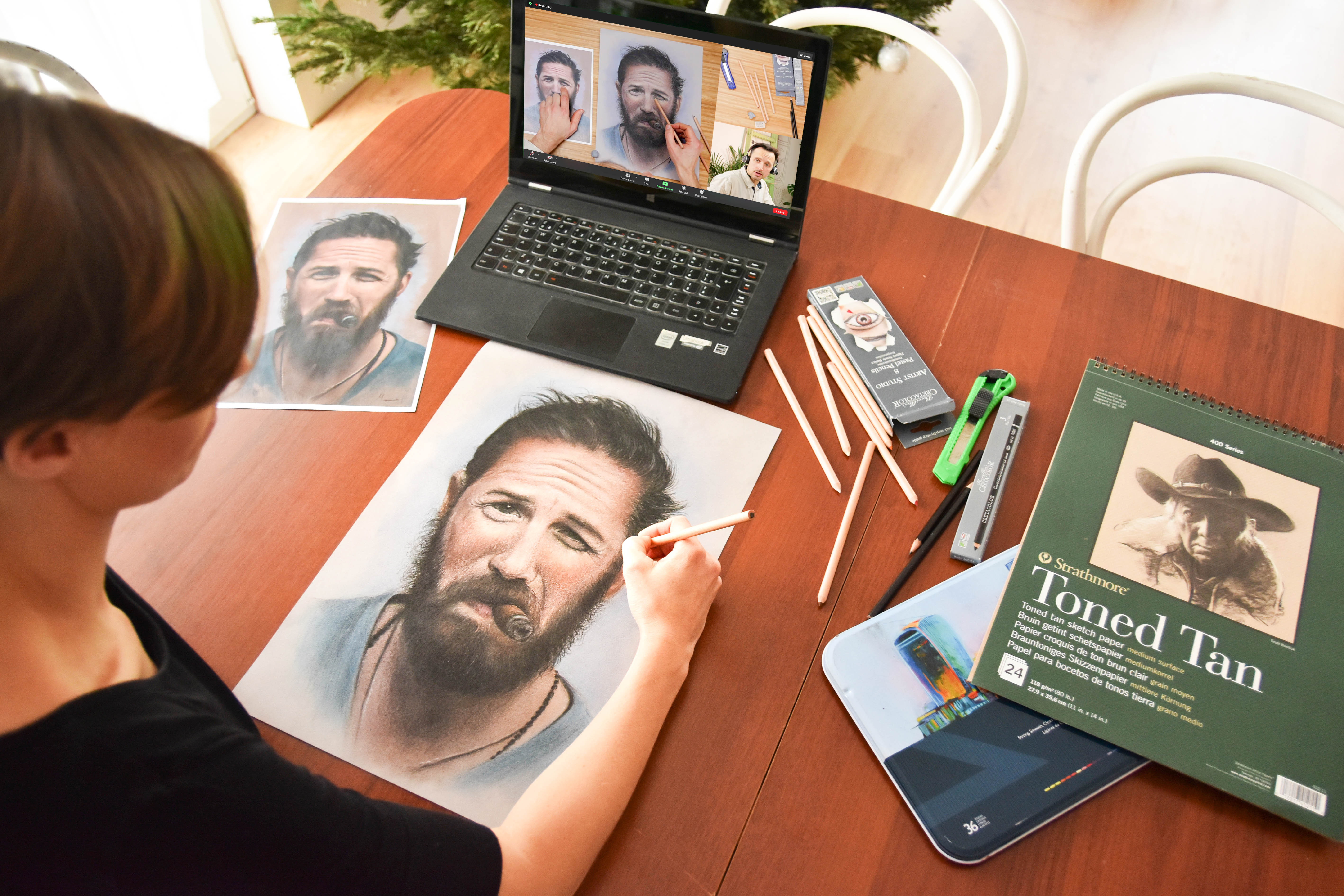 Online Short Course. Portrait Drawing Classes for Beginners - Draw Place